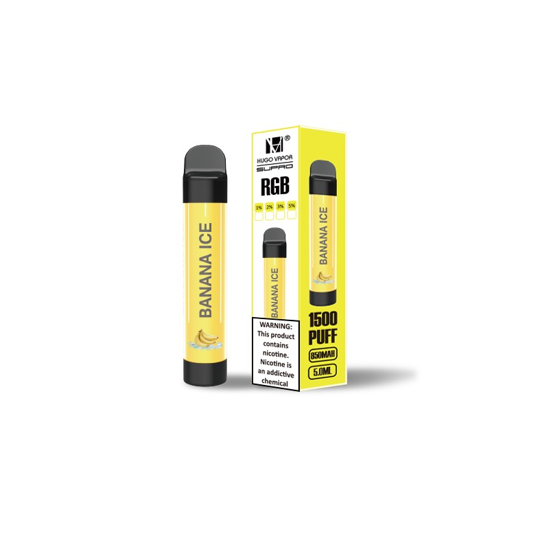 Hugo Vapor Supro RGB Flash Disposable Vape Kit 1500 Puffs 850mAh ...
