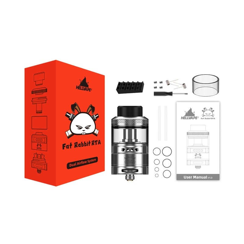 Fat Rabbit RTA Hellvape 5.5mL Price $33.99 Atomizer Sale | Vapesourcing