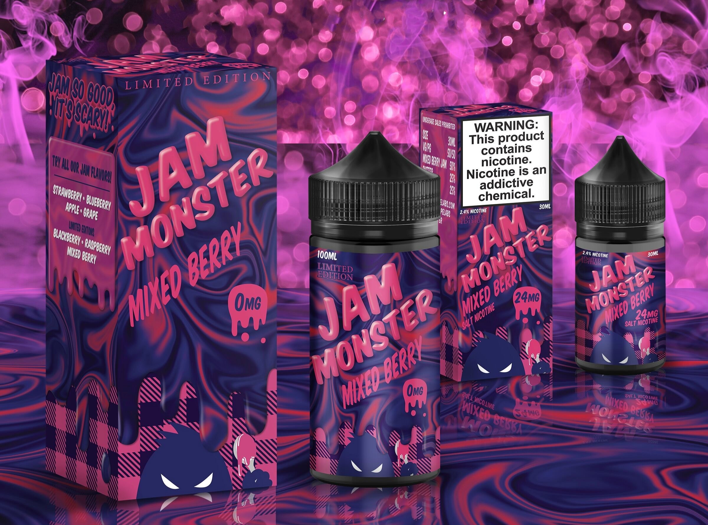 Jam Monster MIXED BERRY E-Juice 100ml | Vapesourcing