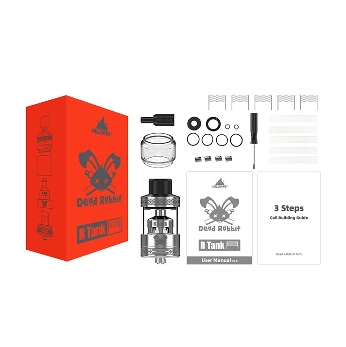 Dead Rabbit R Tank Hellvape Price $29.99 New Atomizer 25.5mm | Vapesourcing