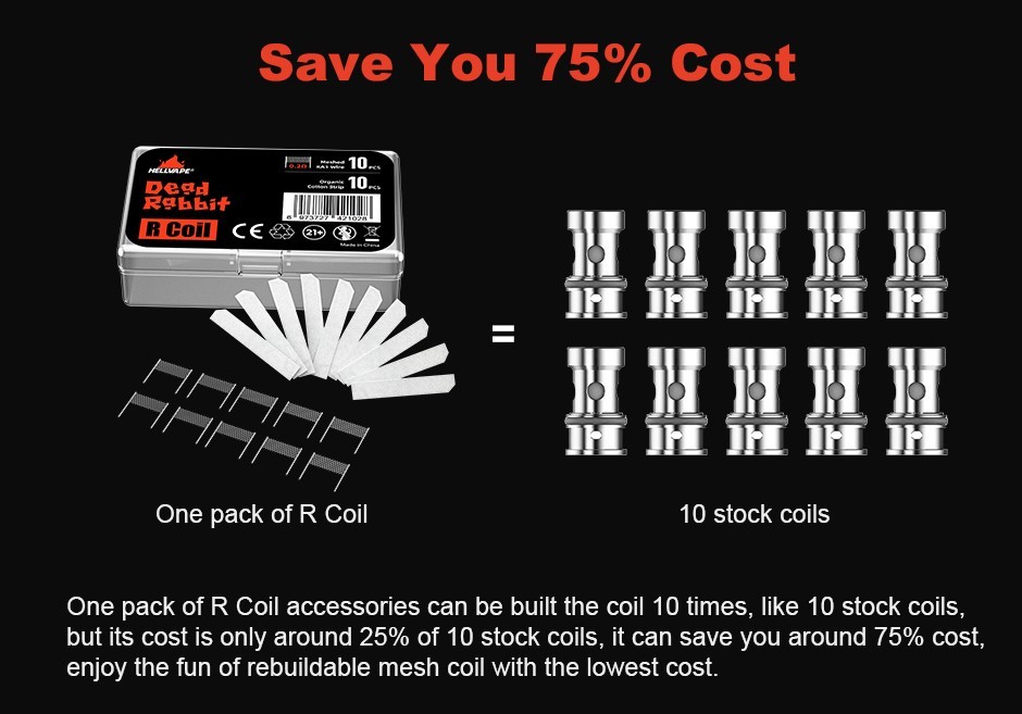 Hellvape Dead Rabbit R Coil Price $5.99 Vape Coils(10pcs/pack ...
