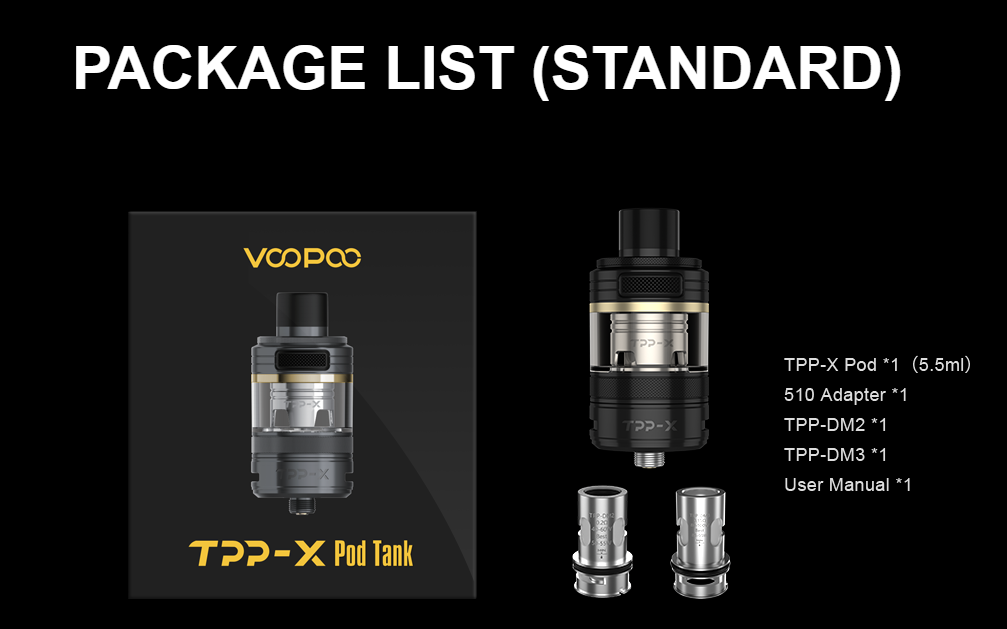 VOOPOO TPP-X Pod Tank Price $19.99 Vape Atomizer 5.5ml | Vapesourcing