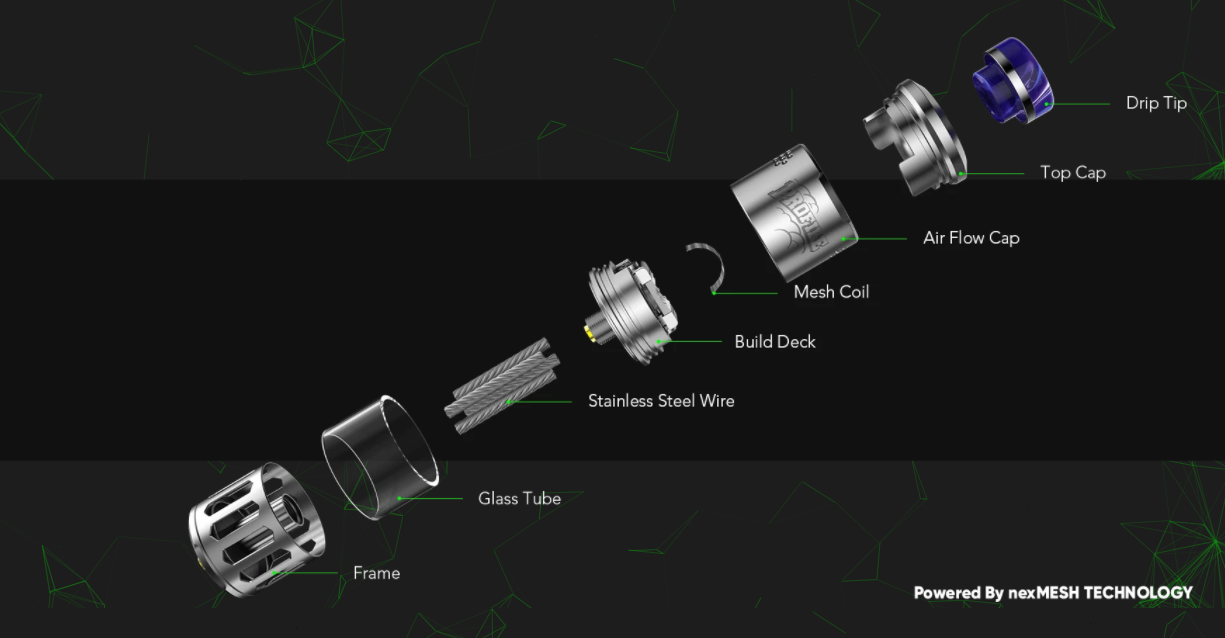 Wotofo Profile RDTA 25mm 6.2ml Clapton & Mesh RDTA | Vapesourcing