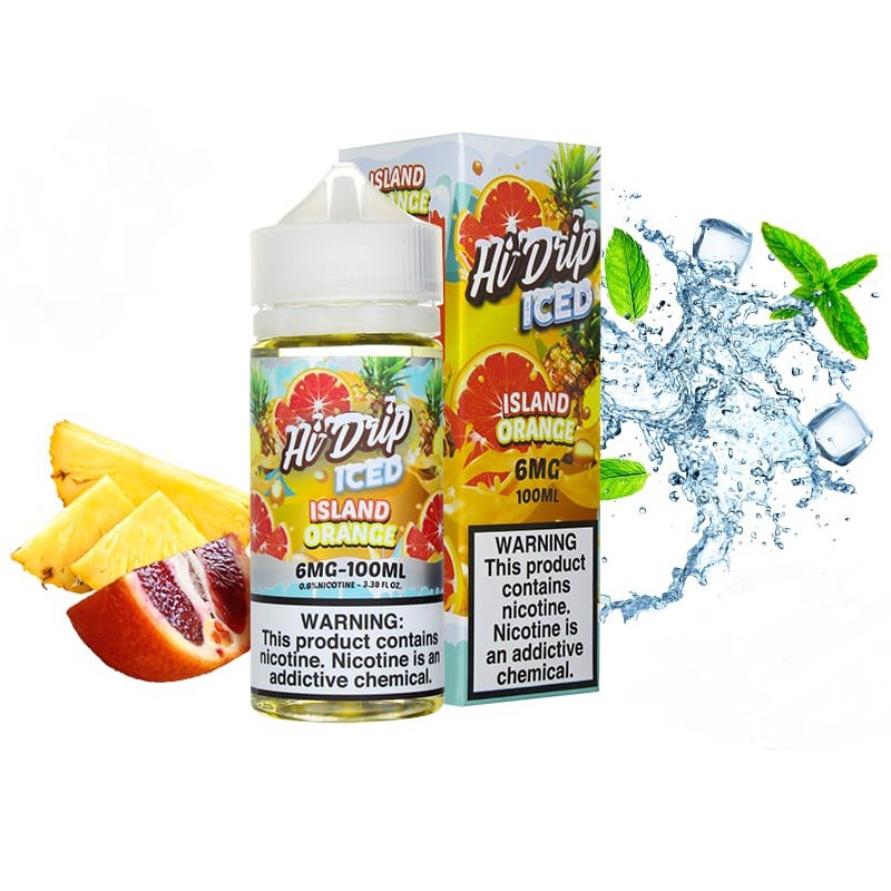 Hi Drip Island Orange ICED E-juice 100ml | Vapesourcing