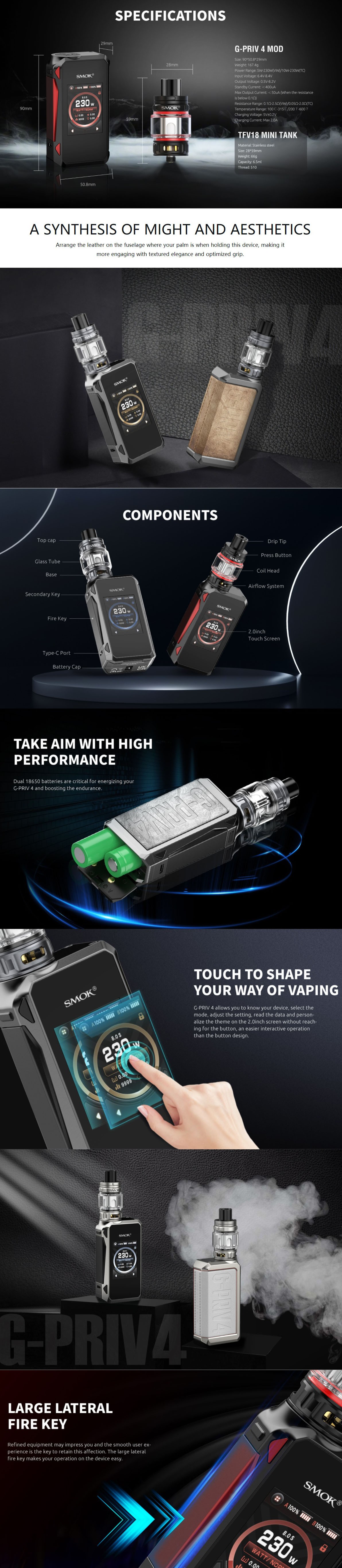 G-PRIV 4 SMOK Vape Kit Price $59.99 | Vapesourcing