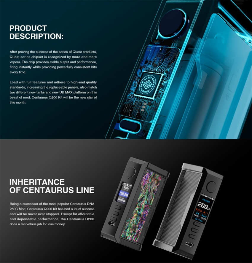 Lost Vape Centaurus Q200 Box Mod 200W | Vapesourcing