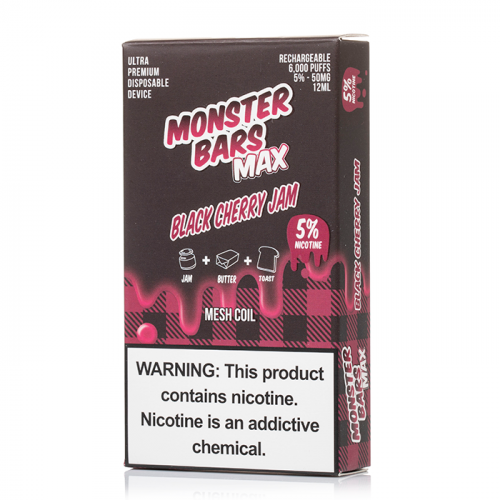Monster Bars Max 6000 Puffs Disposable Vape Kit 12ml | Vapesourcing