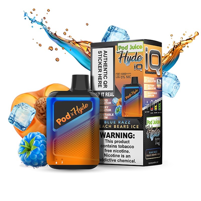 Pod Juice x Hyde IQ 5000 Vape Juice Disposable Kit 5000 Puffs 8ml ...
