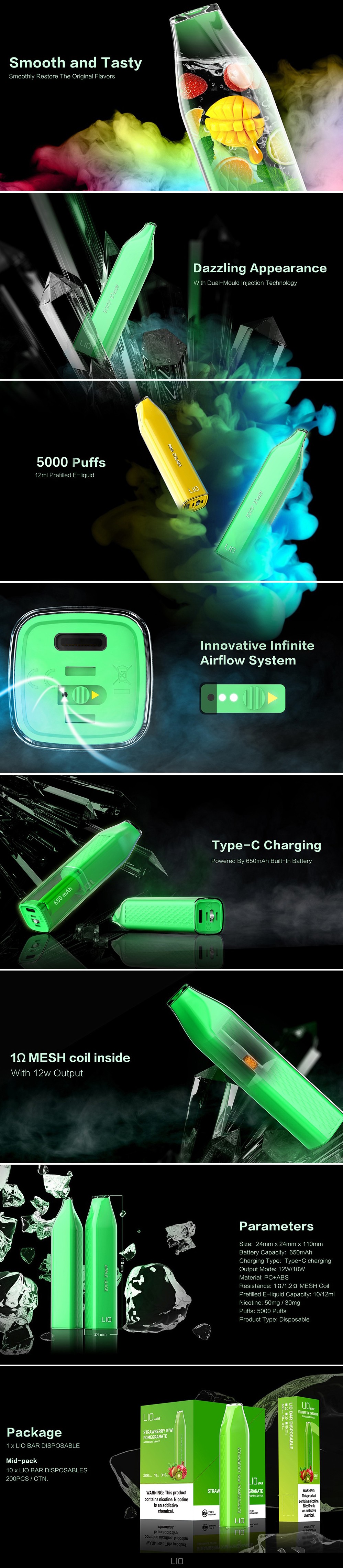 IJOY LIO Bar Disposable Vape Kit 4000 Puffs 12ml | Vapesourcing