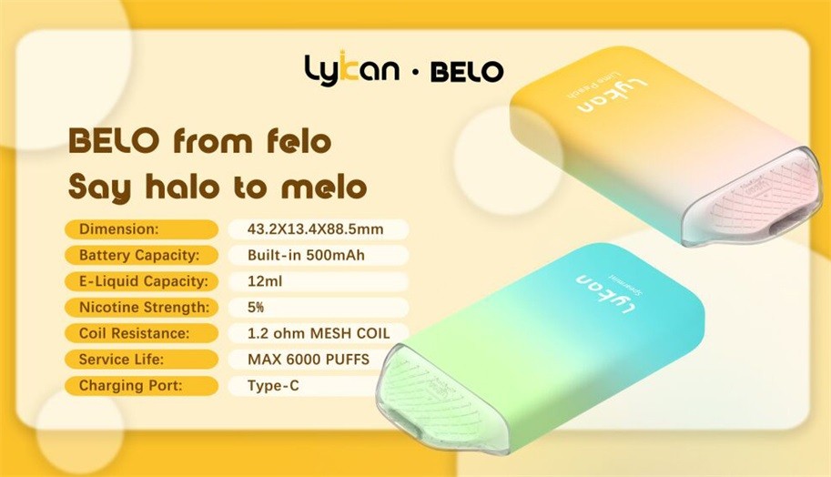 Lykcan BELO Disposable Vape Kit 6000 Puffs 12ml | Vapesourcing