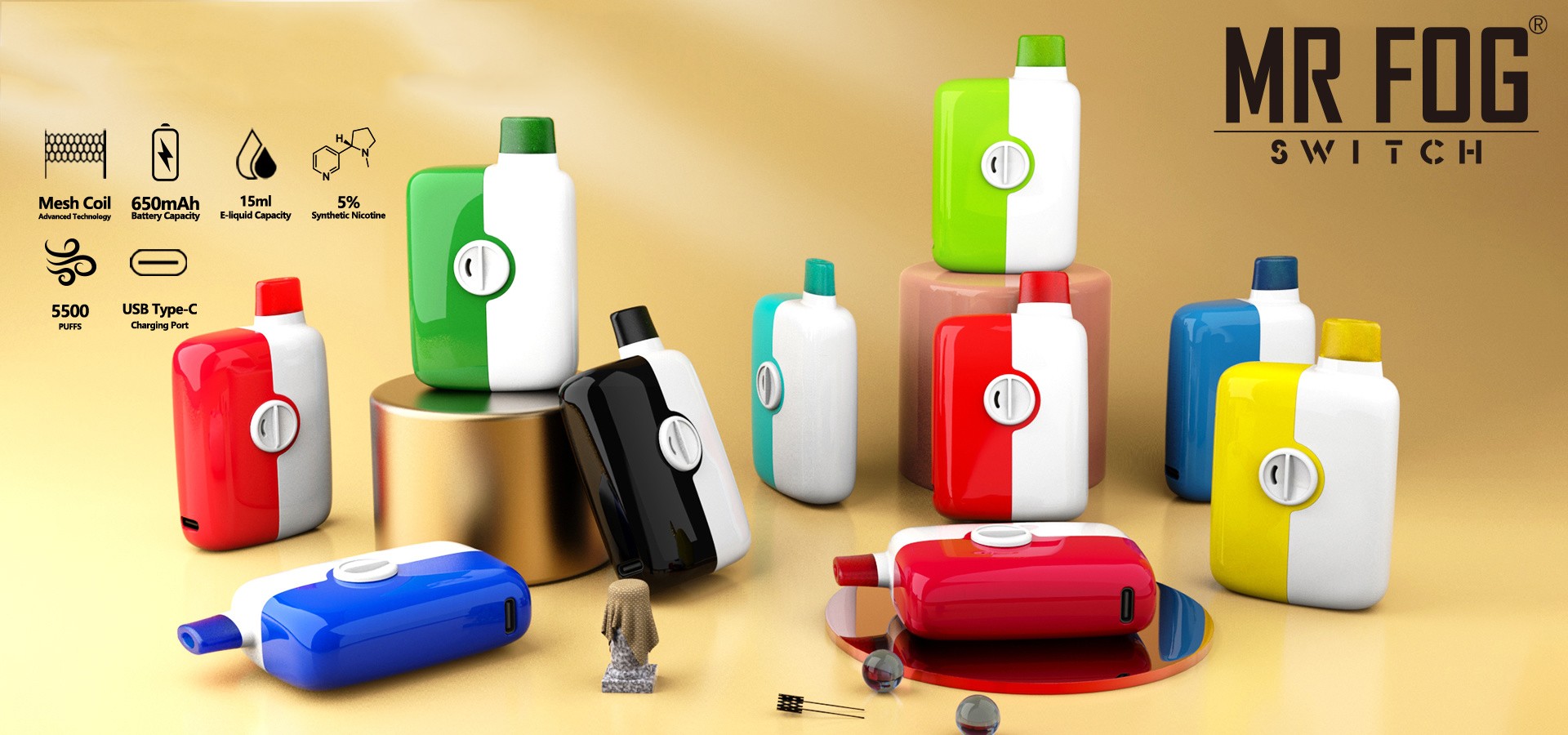 Mr Fog Switch 5500 Disposable Vape Kit $14.99 | Vapesourcing