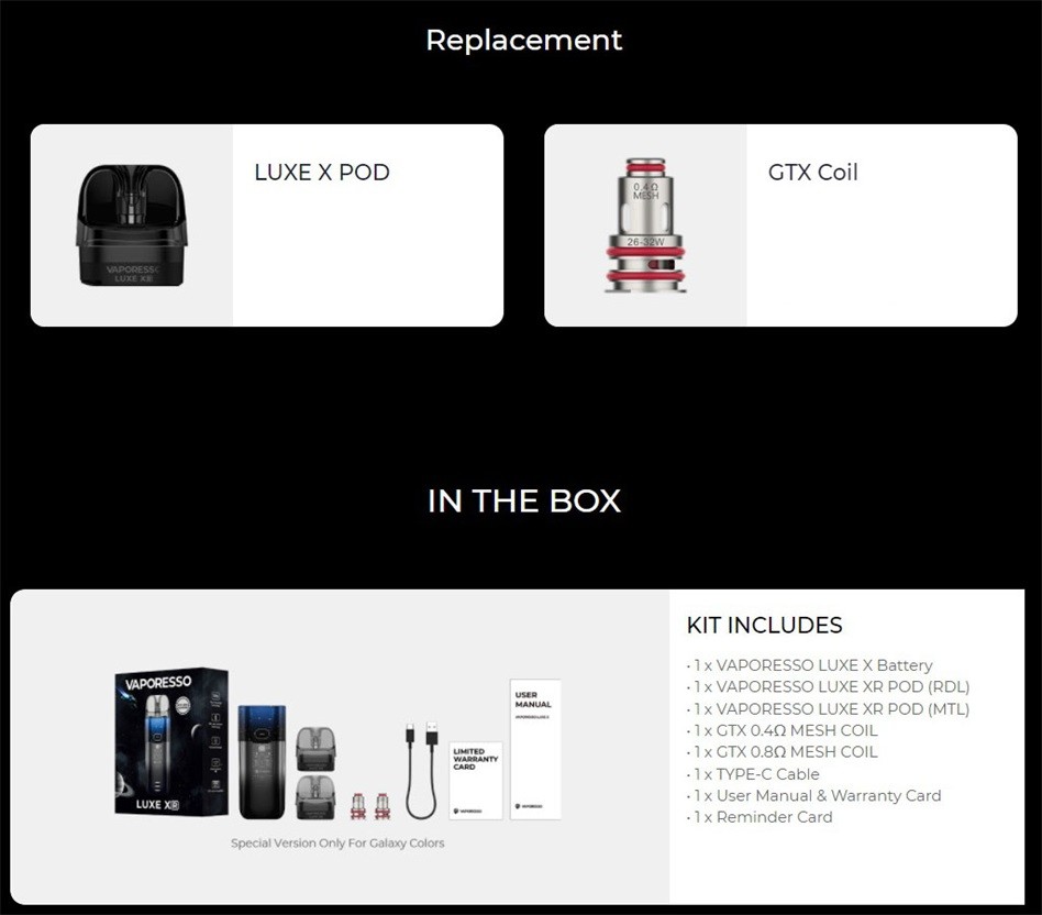 Vaporesso LUXE XR Pod Kit 1500mAh 40W | Vapesourcing