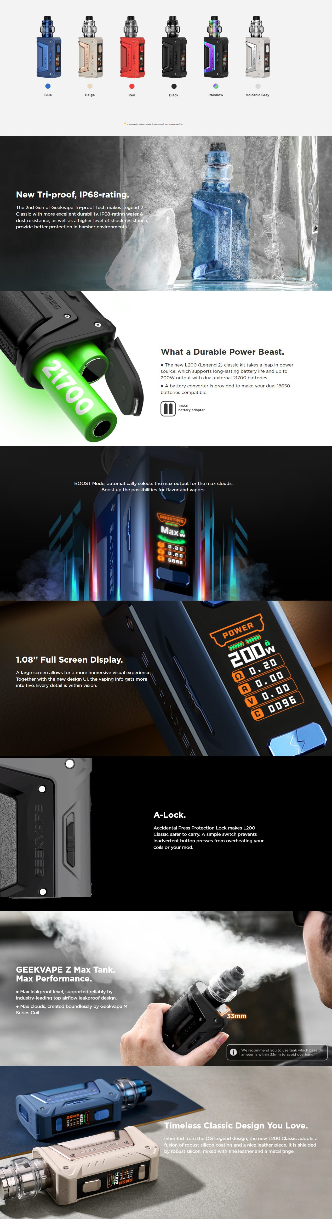 Geekvape L200 (Aegis Legend 2) Classic Kit Price: $66.99 | Vapesourcing