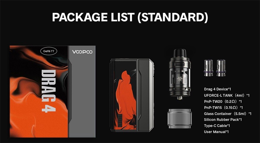 VOOPOO Drag 4 Vape Mod Kit 177W Price: $56.99 | Vapesourcing