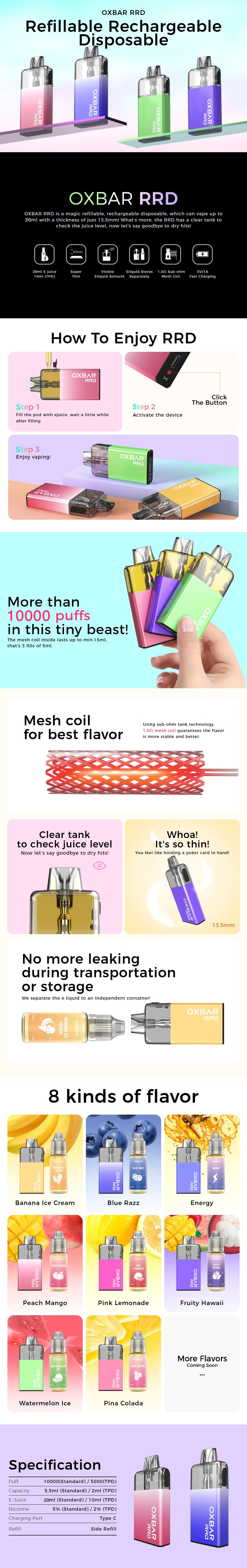 Oxbar RRD Refillable Pod Kit | Vapesourcing