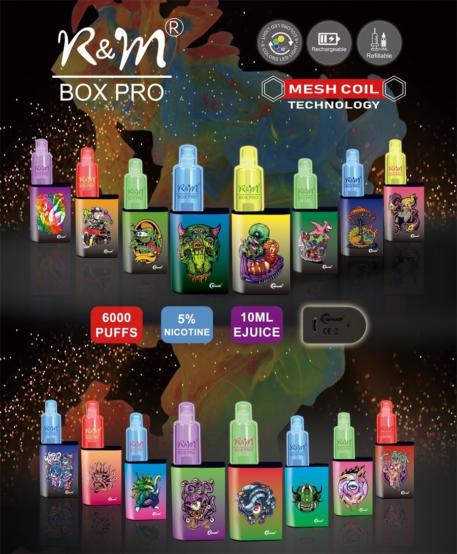 R and M Box Pro Disposable Vape Kit 6000 Puffs 10ml | Vapesourcing