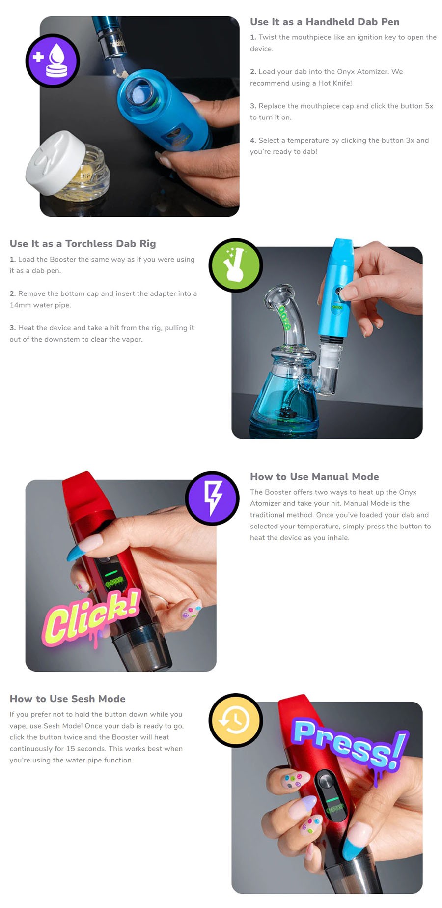 Ooze Booster C-Core Extract Vaporizer Kit 1100mAh | Vapesourcing