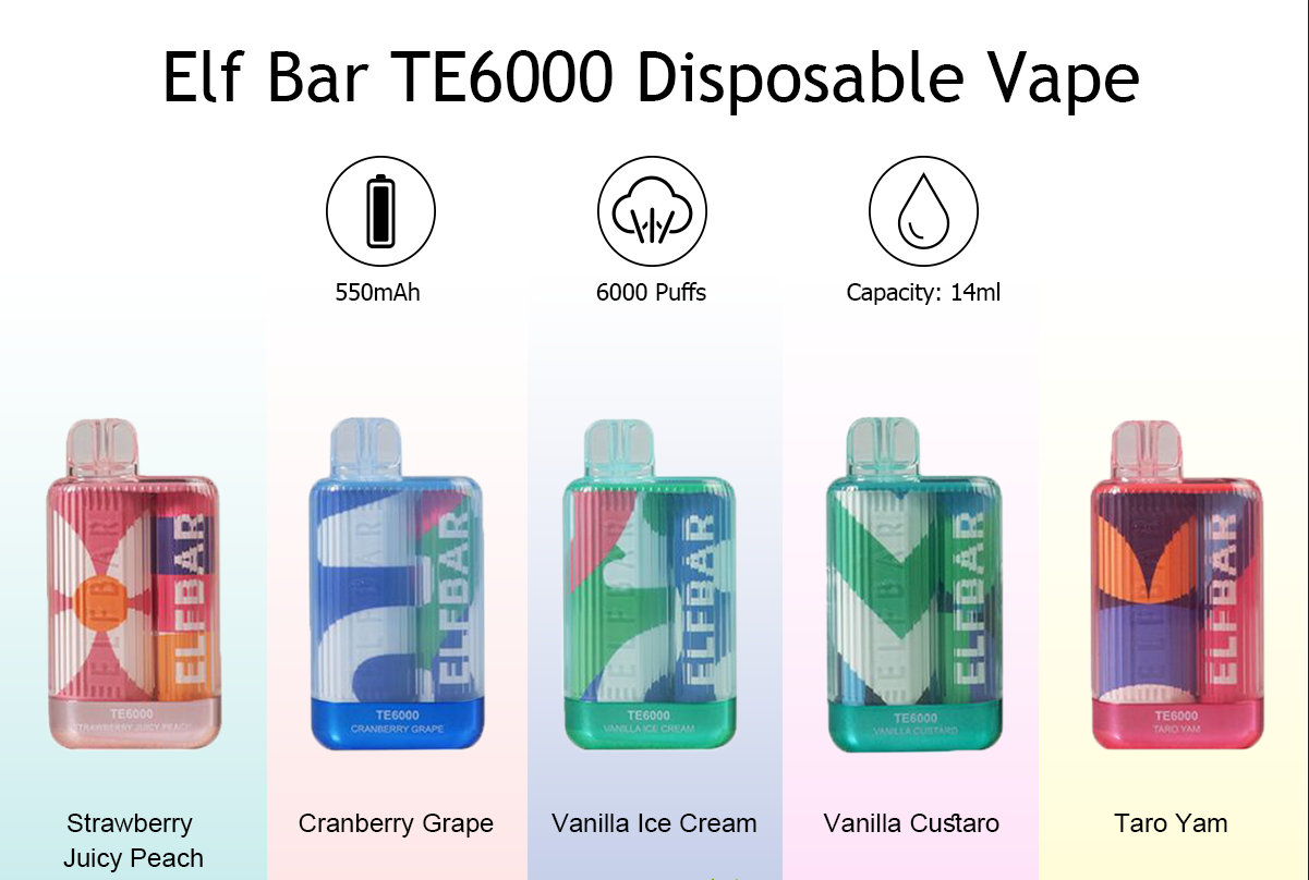 Elf Bar TE6000 Disposable Pod Near Me 14ml | Vapesourcing