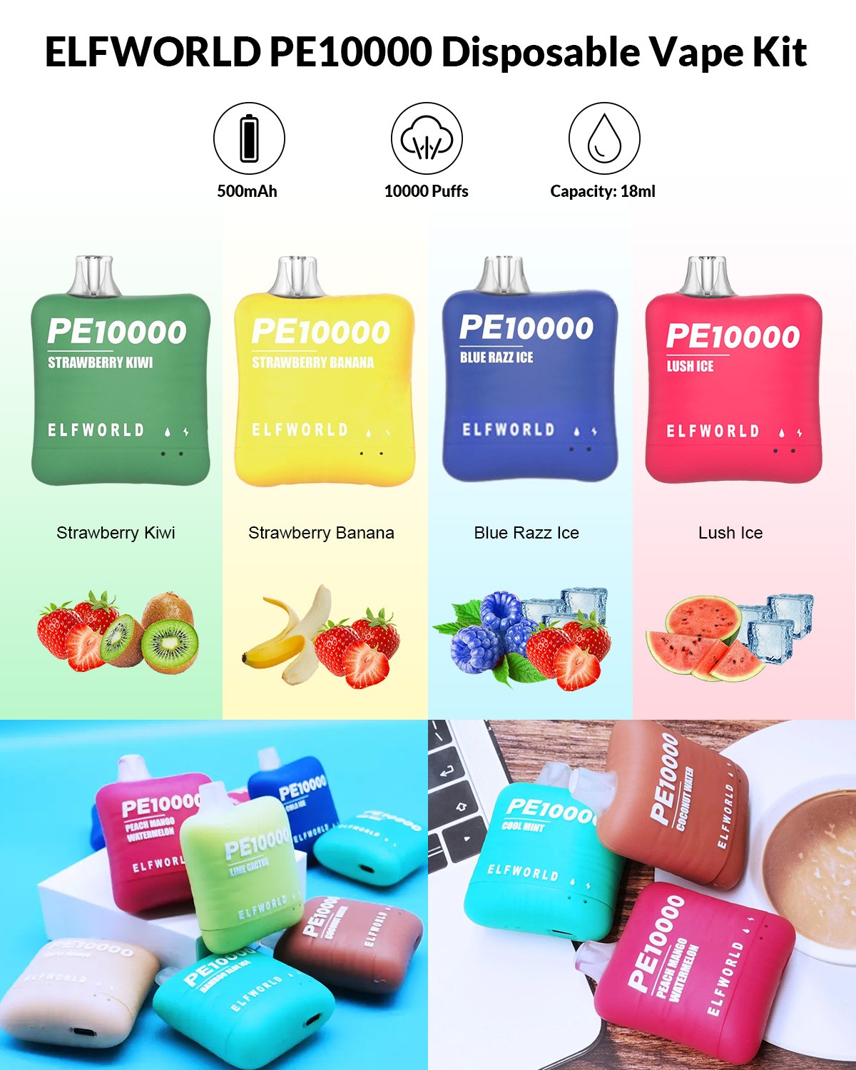 ELFWORLD PE 10000 Rechargeable Disposable Vape For Hot Sale | Vapesourcing