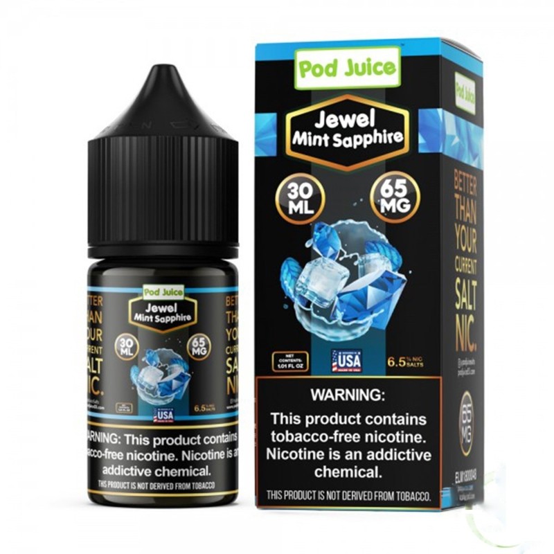 Pod Juice Bold Salt Series Jewel Mint Sapphire E-juice 30ml | Vapesourcing