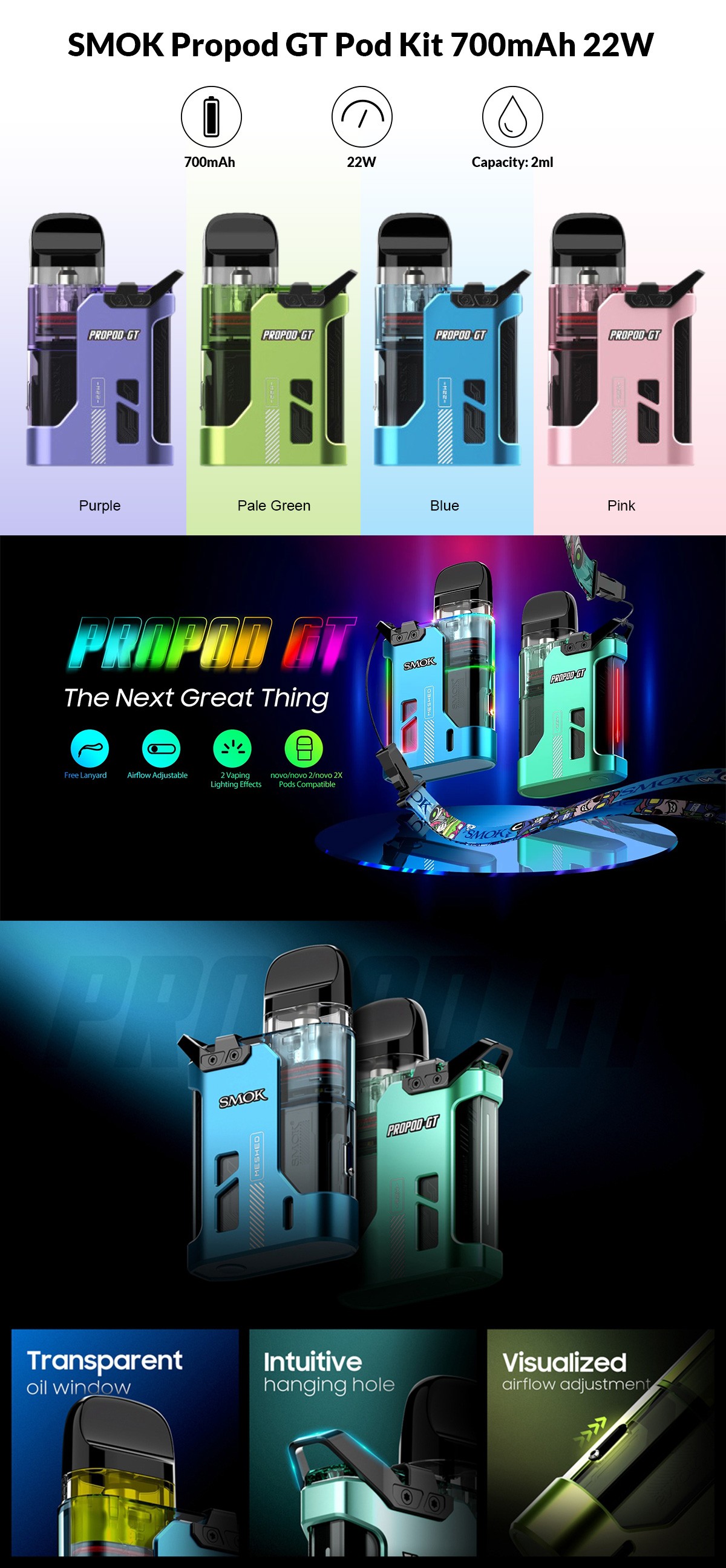 SMOK Propod GT Pod System Kit 22W Cheap | Vapesourcing