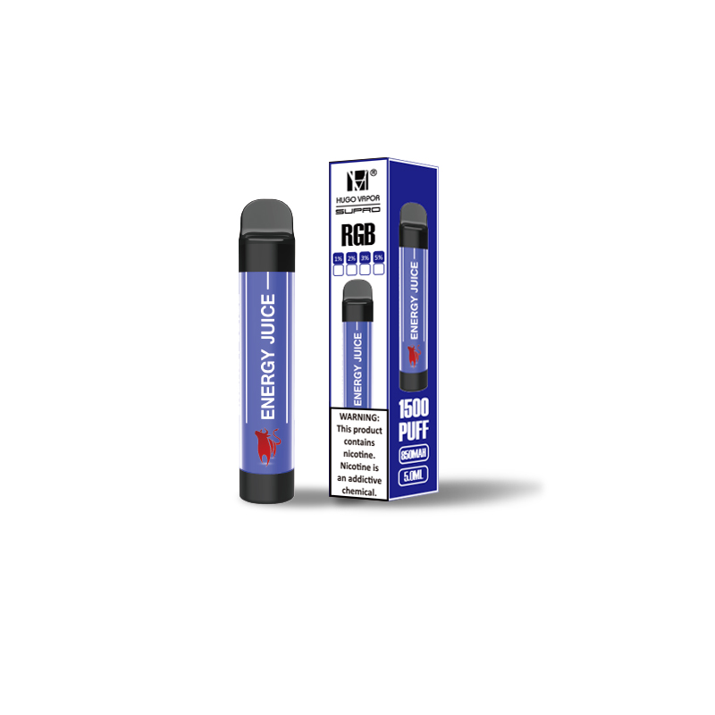 Hugo Vapor Supro RGB Flash Disposable Vape Kit 1500 Puffs 850mAh ...