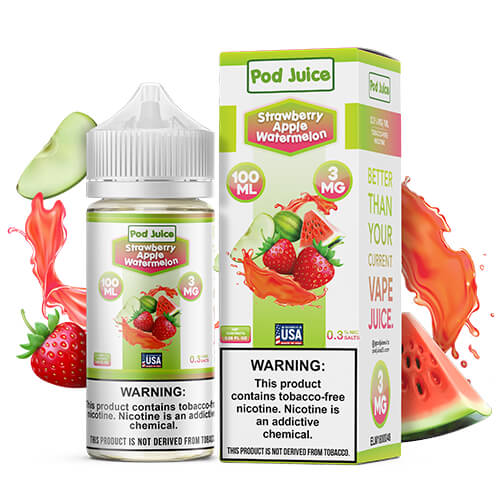 Strawberry Apple Watermelon Pod Juice E-juice 100ml | Vapesourcing