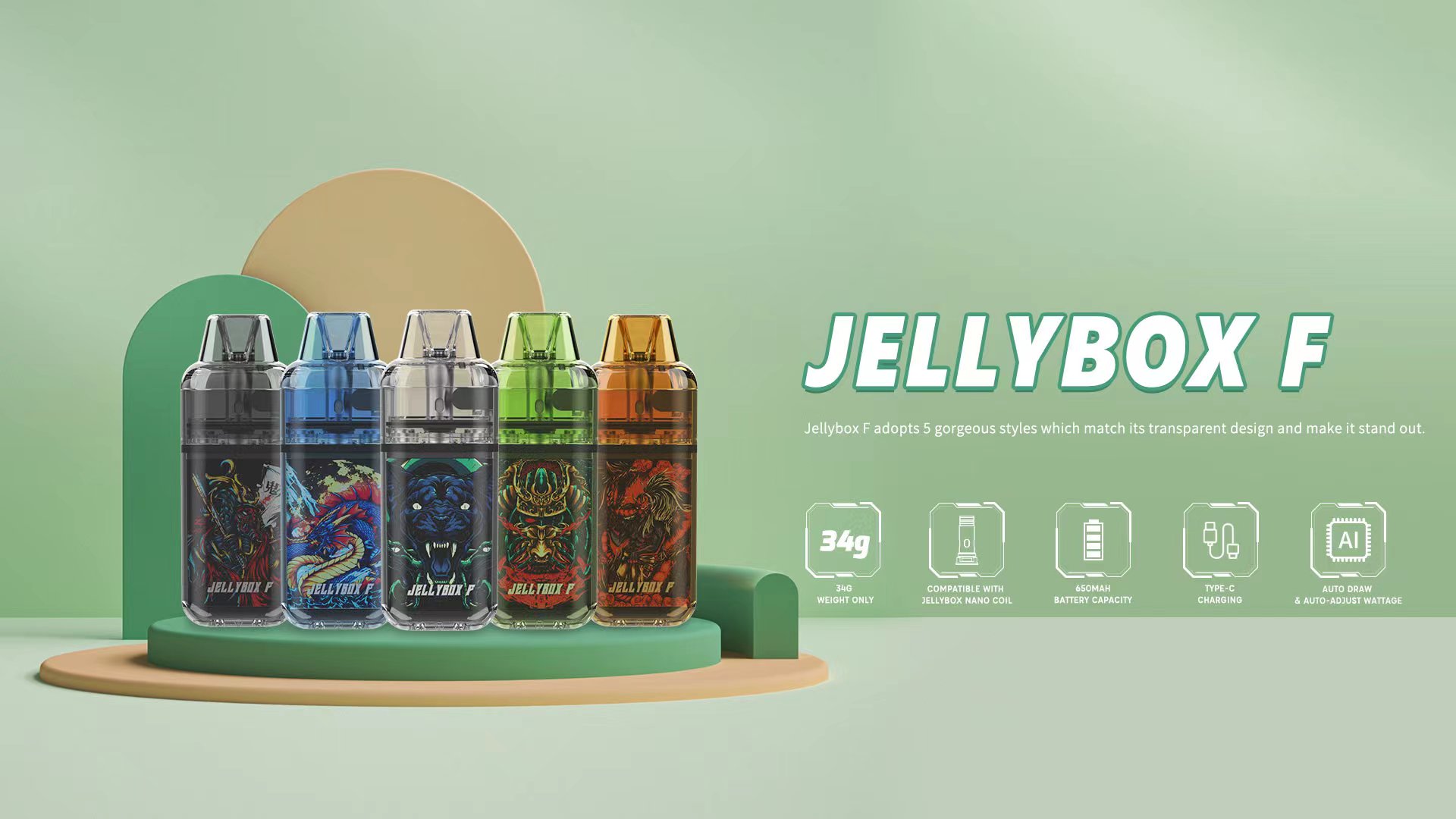 Rincoe Jellybox F Kit Preview - 34g Weight Only | Vapesourcing