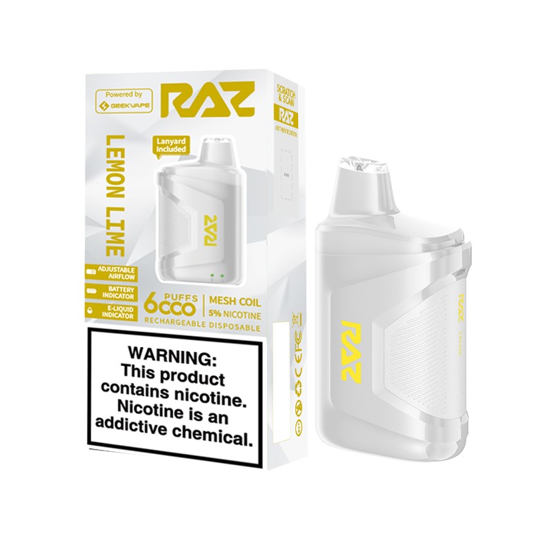 Lemon Lime Geek Vape Raz CA6000 Disposable Vape | Vapesourcing