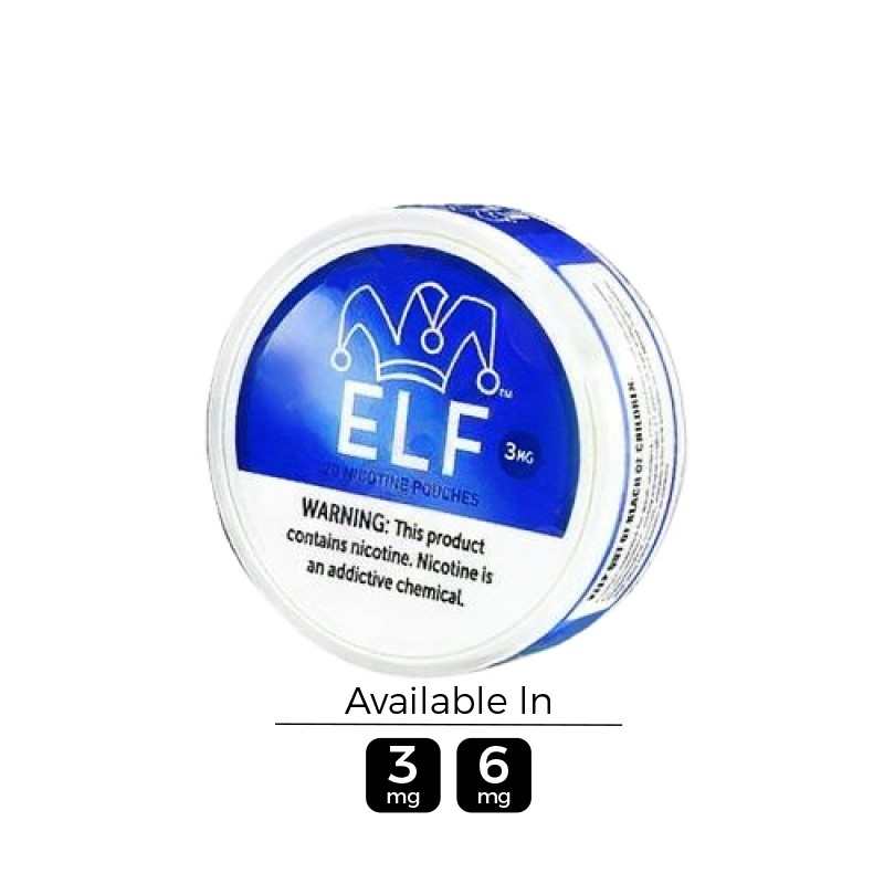 Elf Blue Razz Ice Nicotine Pouches (20 Pouches/Can) | Vapesourcing