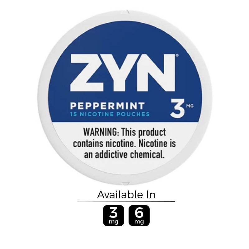 ZYN Peppermint Nicotine Pouches (15 pouches/can) | Vapesourcing